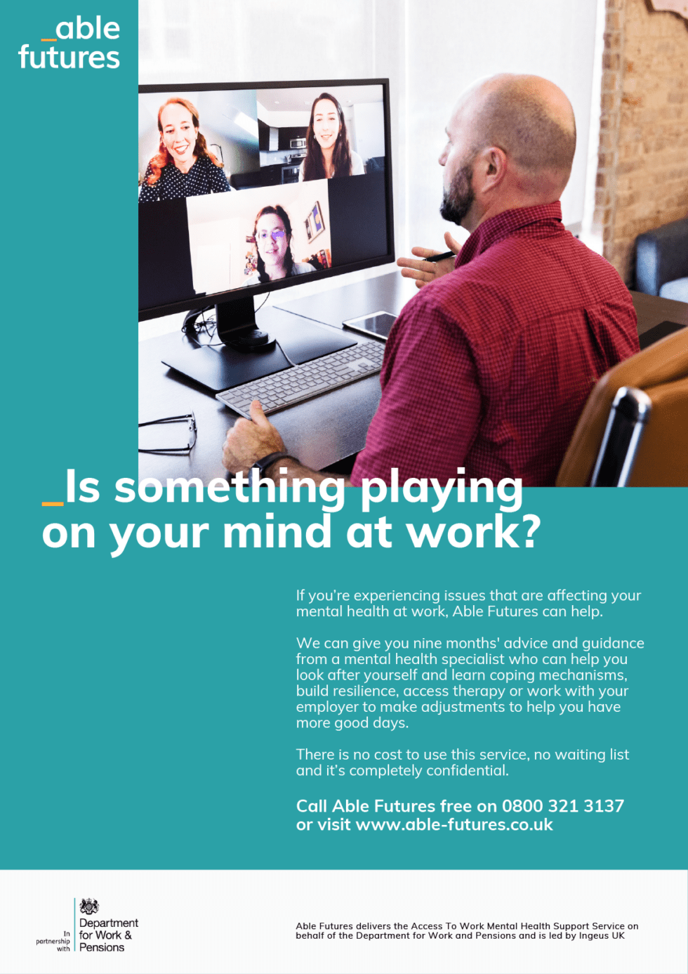 Able Futures - FREE mental health program in UK